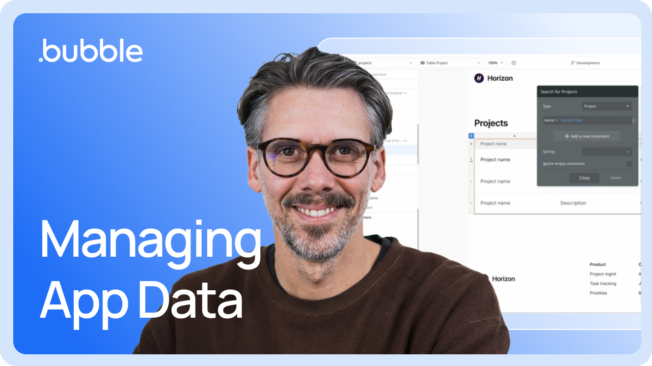 Organize your data (Lesson 3.2) | Bubble